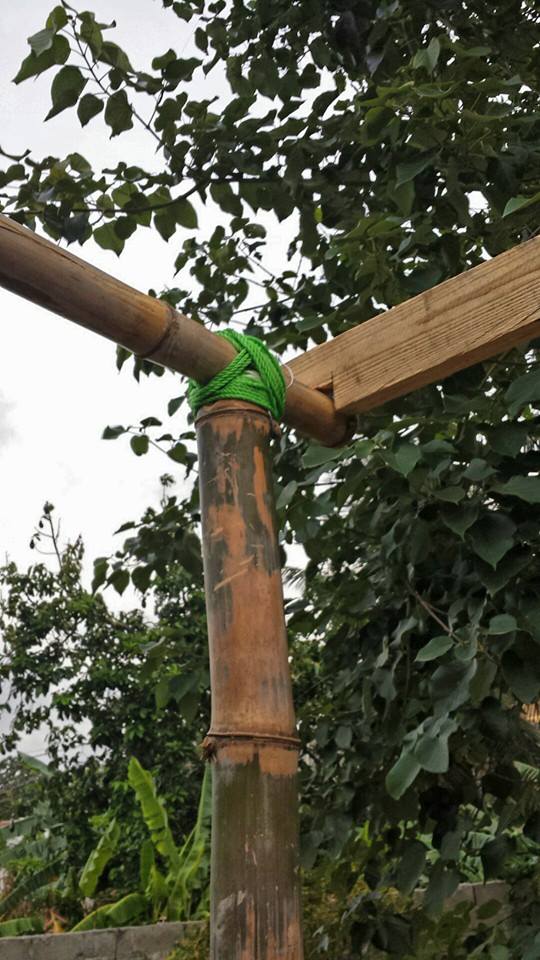 How to build a bamboo shade structure