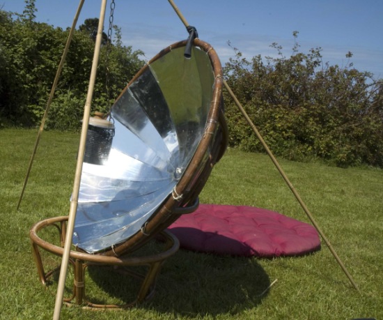 How to make a papasan chair solar cooker (Zachary) - Appropedia: The ...