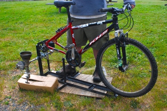 CCAT pedal powered grain mill