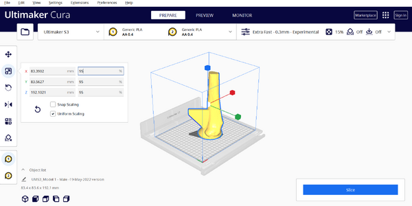 3D Printed Adult Male Humeral Bone Models/Prepare 3D Print Files