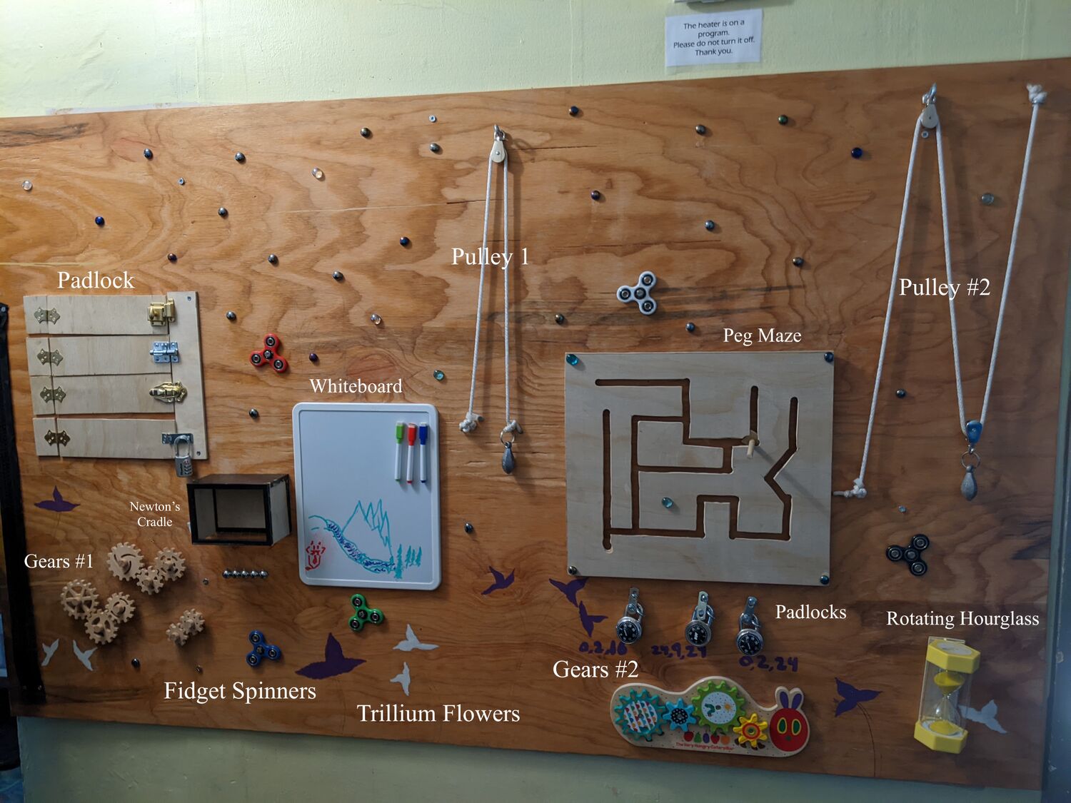 Trillium Charter School busy board