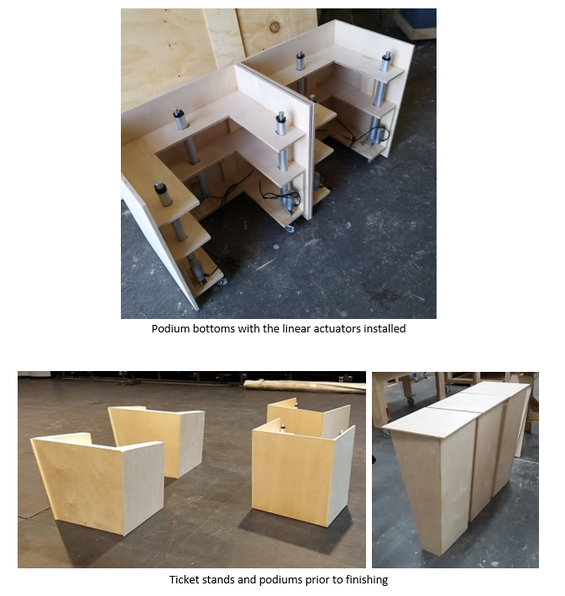 New ticket stands and lecterns for the Rozsa Center for the Performing ...