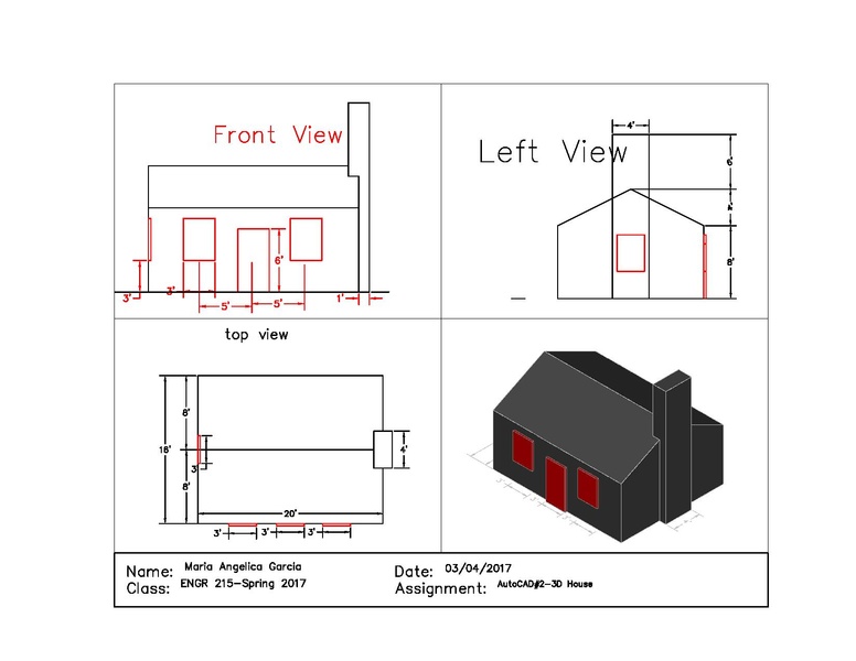 Orthographic Drawing House