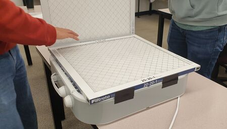 215 DIY solar power box fan air filter