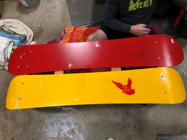 Zane Middle School snowboard benches
