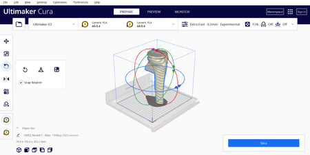 3D Printed Adult Male Humeral Bone Models/Prepare 3D Print Files