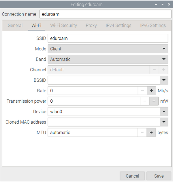 Connecting Devices to WPA2-Enterprise Network (Eduroam):FAST