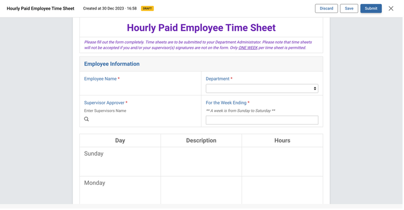 Logging Hours for New Hires:FAST