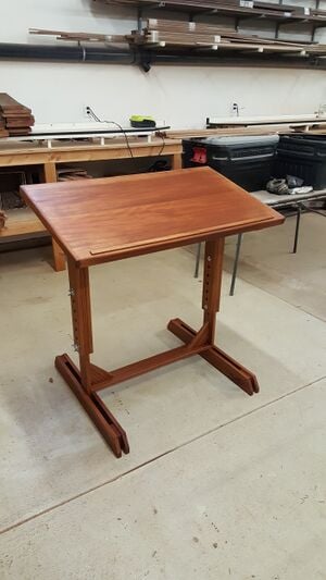 Zane Middle School standing fidget desk